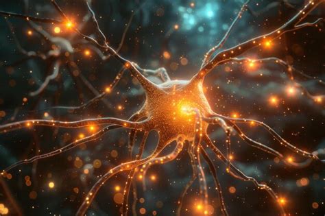 Neuron Network Visualization Premium Ai Generated Image