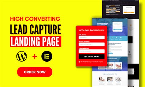 Design Wordpress Lead Capture Landing Page Or Squeeze Page By
