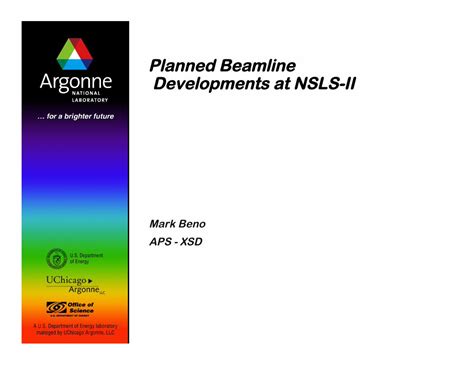 Pdf Planned Beamline Developments At Nsls Ii · Project Beamline Decision Process By Nsls Ii