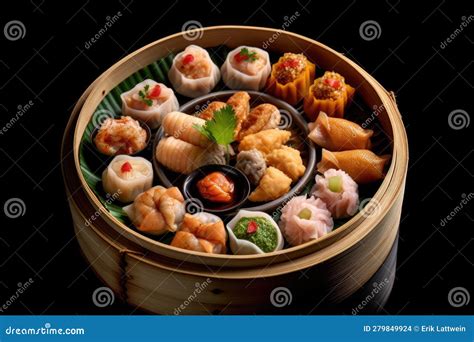 Dim Sum Food Photography Made With Generative Ai Tools Stock