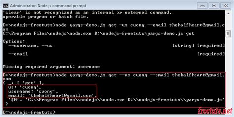 Module Yargs Options Trong NodeJS Freetuts