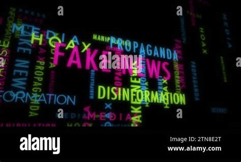 Fake News Kinetic Text Abstract Concept Loop Animated Disinformation Propaganda Hoax And False