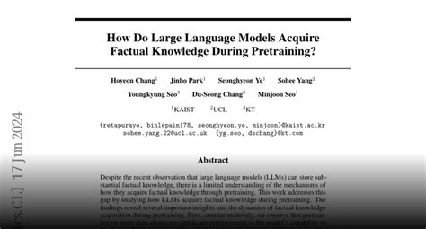 paper page how do large language models acquire factual knowledge