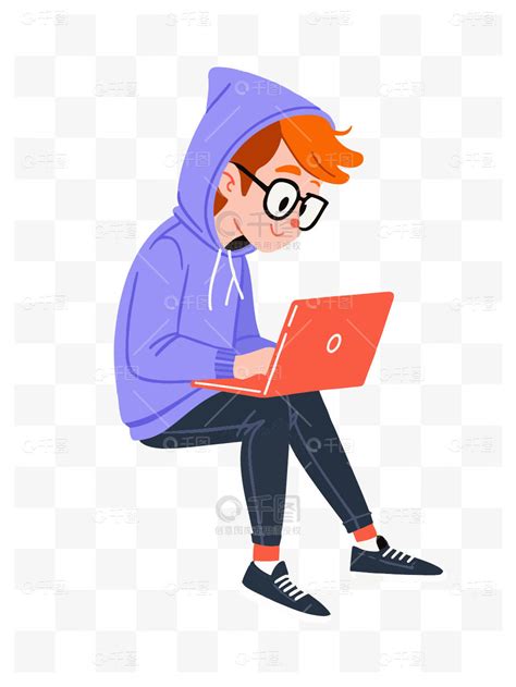 扁平插画 扁平矢量职业人物插画程序员 免费下载 插画图片1024像素 千图网