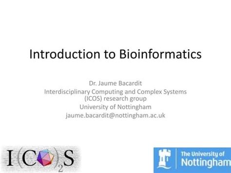 Introduction Of Bioinformatics Pptx