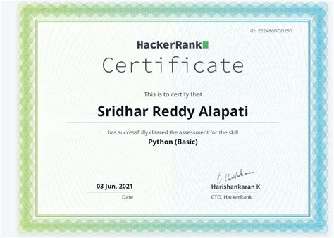 Sridhar Reddy On Linkedin Python Hackerrank