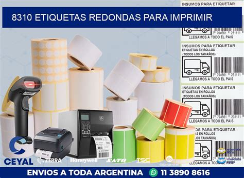 8310 Etiquetas Redondas Para Imprimir Etiquetado Textil