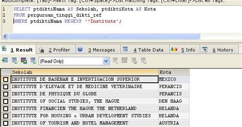 Sharing Experiences Regexp Pada Mysql