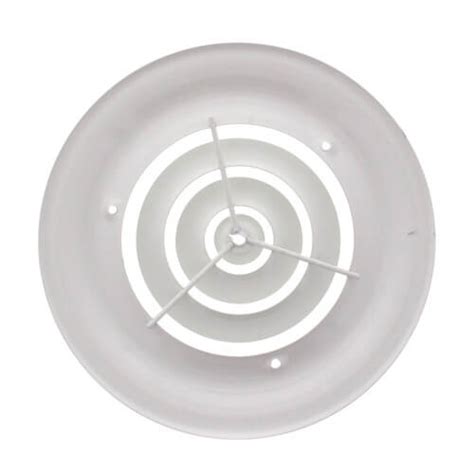 12900 Hart And Cooley 12900 6 Wall Opening Size Round White Ceiling Diffuser 16 Series