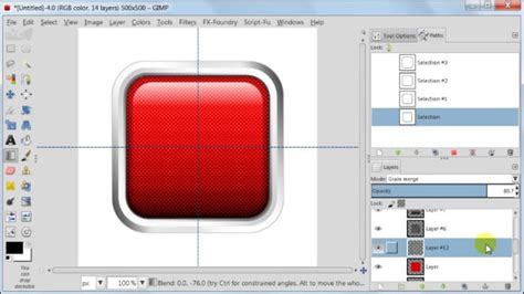 create a square glossy button in gimp 2 8 tutorial turbofuture