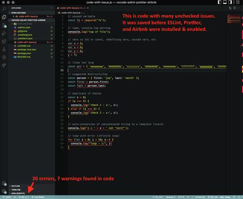 add eslint and prettier to your repository to find and fix common code