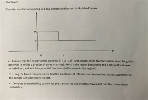 Consider An Electron Moving In A One Dimensional