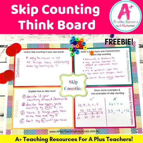 Free Skip Counting Think Board A Plus Teaching Resources