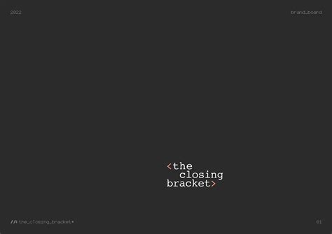 The Closing Bracket Publication Design On Behance