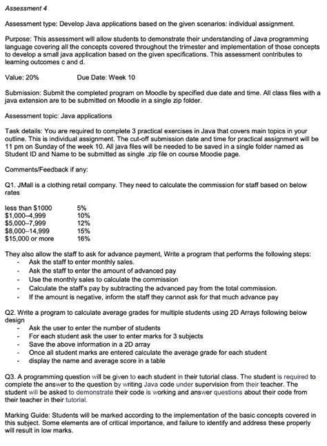 Solved Assessment 4 Assessment Type Develop Java