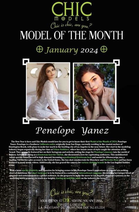 Patty Mezin on LinkedIn: Model of the Month of 2024, Penelope Yanez ...