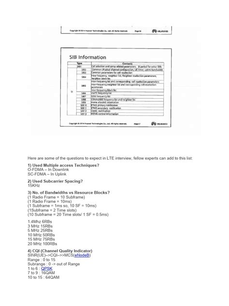 Here Are Some Of The Questions To Expect In Lte Interview Pdf