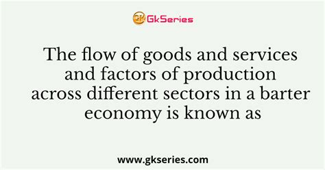 The Flow Of Goods And Services And Factors Of Production Across
