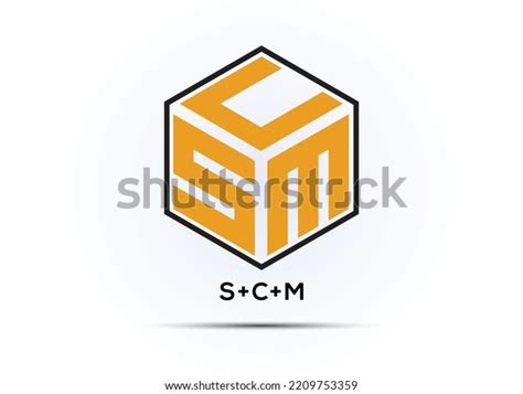 letter scm logo design icon illustrator stock vector royalty free