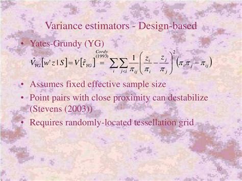 PPT Model Vs Design Based Sampling And Variance Estimation On Continuous Domains PowerPoint