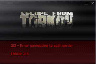 Escape From Tarkov Error Auth Servers Gamer Journalist