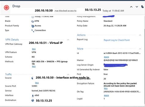 Tunnel Test Packet Drops With Encryption Failure M Check Point