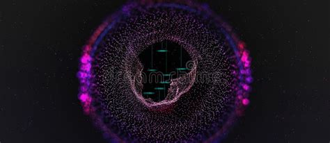 Big Data Concept Blockchain Abstract Technological Background Neural