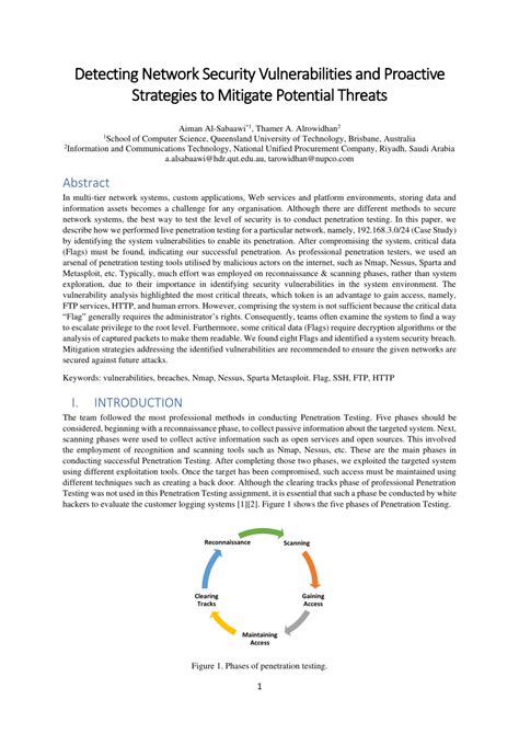 PDF Detecting Network Security Vulnerabilities And Proactive Strategies To Mitigate Potential