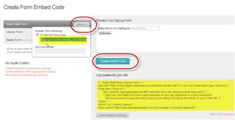 PART 3 Setting Up The MailChimp Subscribe Form On Your Website Cascade Valley Designs