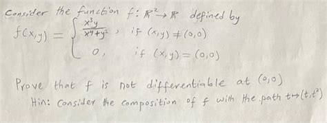 solved consider the function f r 2 › r defined