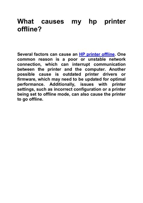 What Causes My Hp Printer Offline Angken07274 Page 1 1 Flip PDF Online PubHTML5