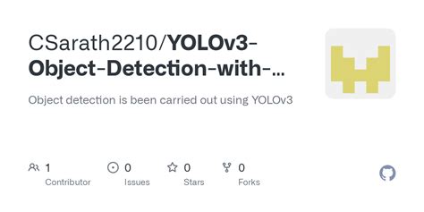 GitHub CSarath YOLOv Object Detection With OpenCV Object Detection Is Been Carried Out