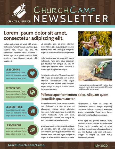 Sample Church Newsletter Templates