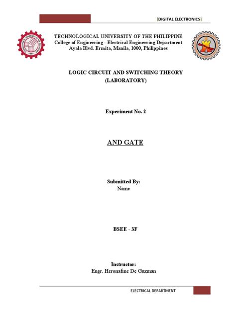Experiment 2 Logics Pdf Logic Gate Digital Electronics