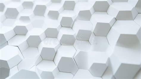 Abstract Composition Of Interlocking White Hexagons Stock Image Image Of Structure Cell