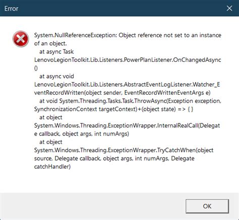 Error On Startup · Issue 141 · Bartoszcicheckilenovolegiontoolkit · Github
