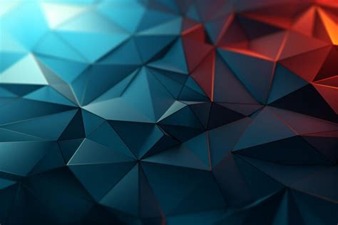 Premium Photo Futuristic Design Abstract Low Poly Background Showcasing Intricate Geometric
