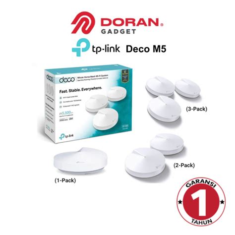 Jual Tp Link Deco M5 AC1300 1 Pack 2 Pack 3 Pack Whole Home Mesh Wifi Garansi Resmi 1