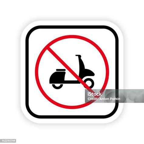 금지 오토바이 배달 영역 블랙 실루엣 아이콘 스쿠터 금지 픽토그램 빠른 오토바이 레드 스톱 서클 기호 모토 사이클 도로 표지판을 허용하지 않습니다 오토바이 금지 격리된 벡터
