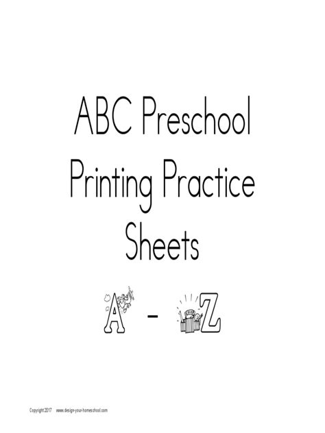 Preschool Printing Practice Printables Pdf