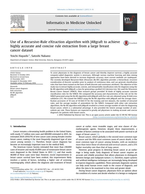 Pdf Use Of A Recursive Rule Extraction Algorithm With J48graft To Achieve Highly Accurate And