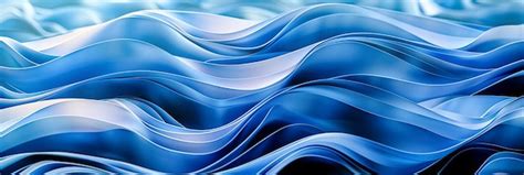 Premium Photo Smooth Blue And White Waves Abstract Background Design With Elegant Motion And