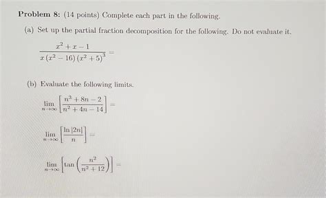 Solved Problem 8 14 Points Complete Each Part In The