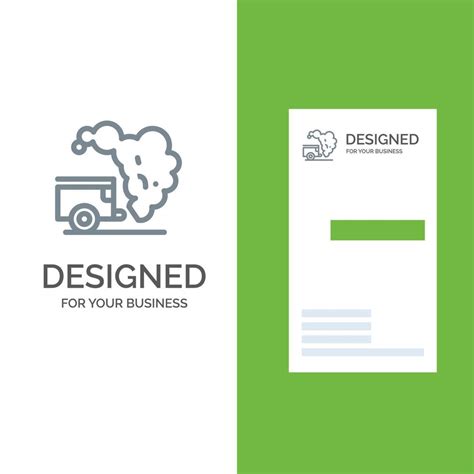 Dump Environment Garbage Pollution Grey Logo Design And Business Card Template 14644528 Vector