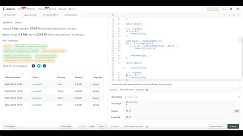 Leet Code 1 Two Sum Easy Golang Youtube