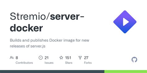 server docker readme md at main · stremio server docker · github