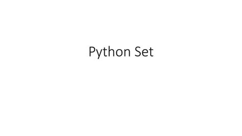 Python Set Pdf