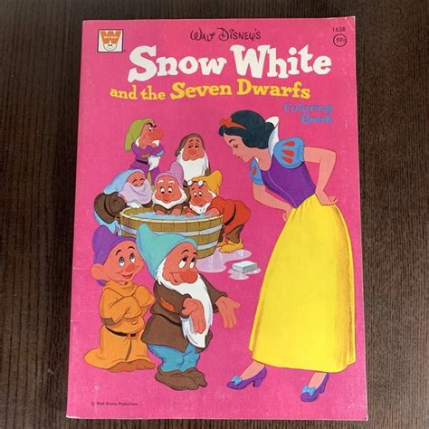 Walt Disneys Snow White And The Seven Dwarfs Vintage Coloring Book