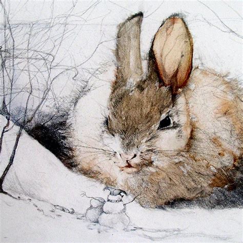 Рисунки Заяц зимой