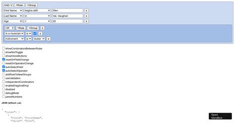 React Querybuilderreact Querybuilder Codesandbox